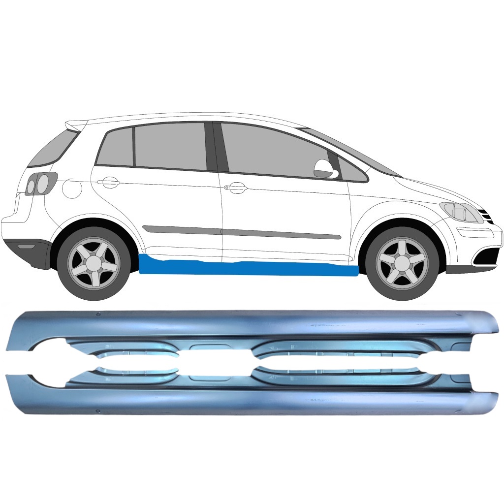 Voll schweller für Volkswagen Golf Plus 2005-2013 / Links+Rechts / Satz ...
