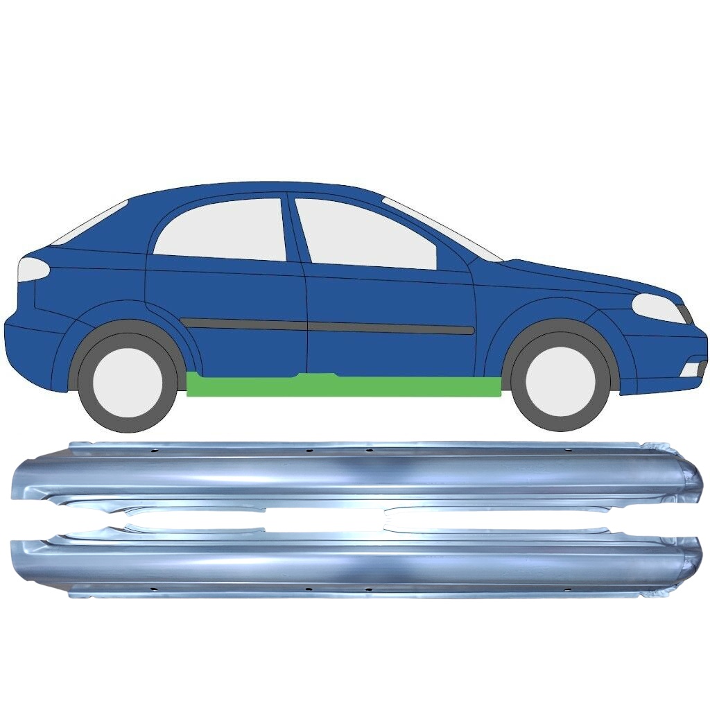 Voll schweller für Chevrolet Lacetti 2003-2009 / Links+Rechts / Satz 9458