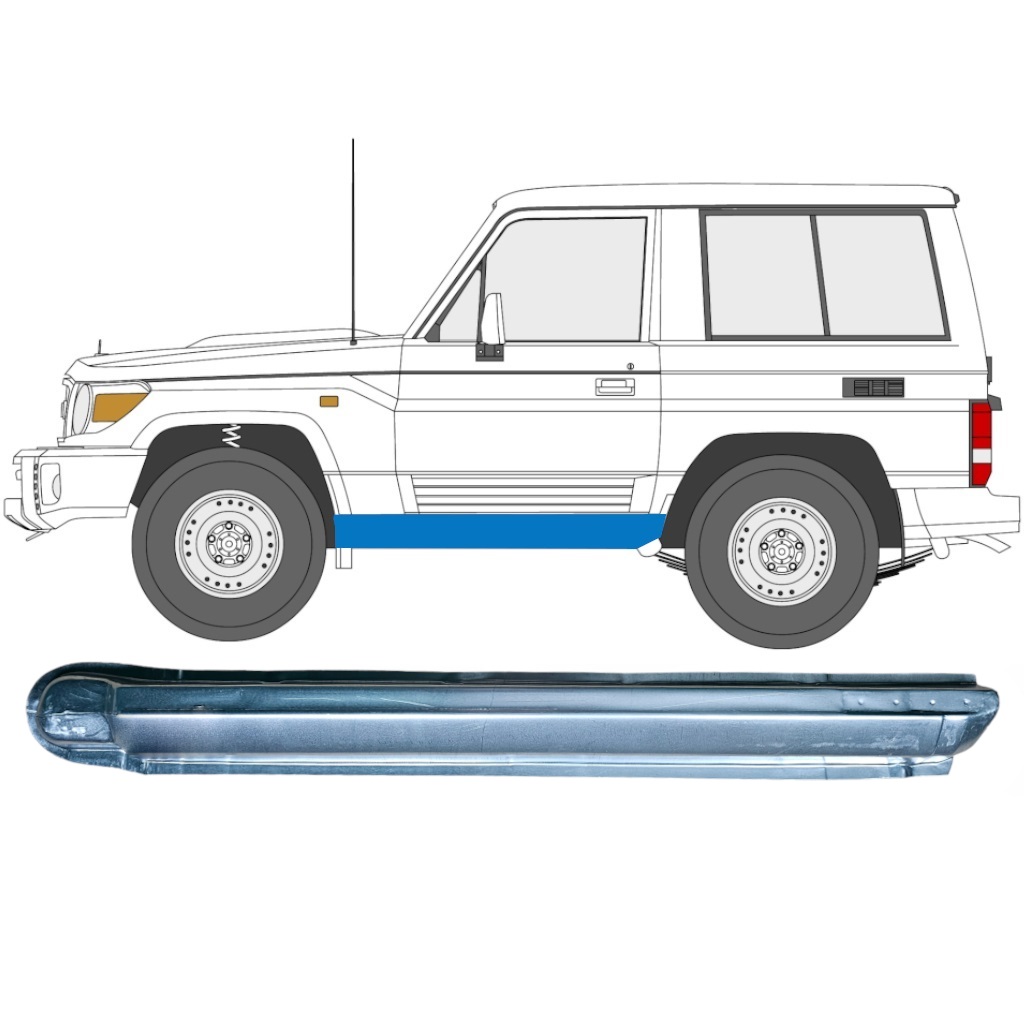 Toyota Land Cruiser 1984-1993 Schwelle Reparaturblech / Links