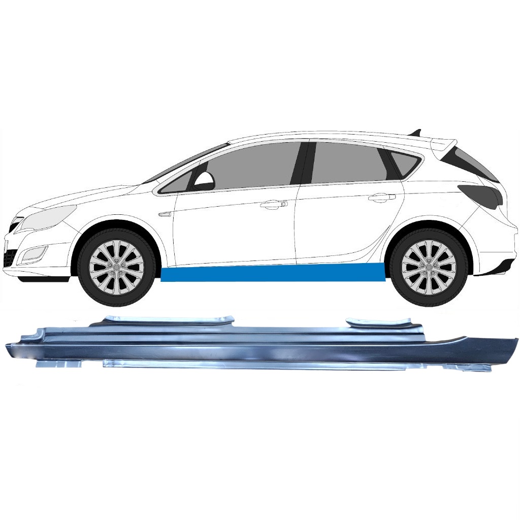 Voll schweller für Opel Astra J 2009-2015 / Links 6324