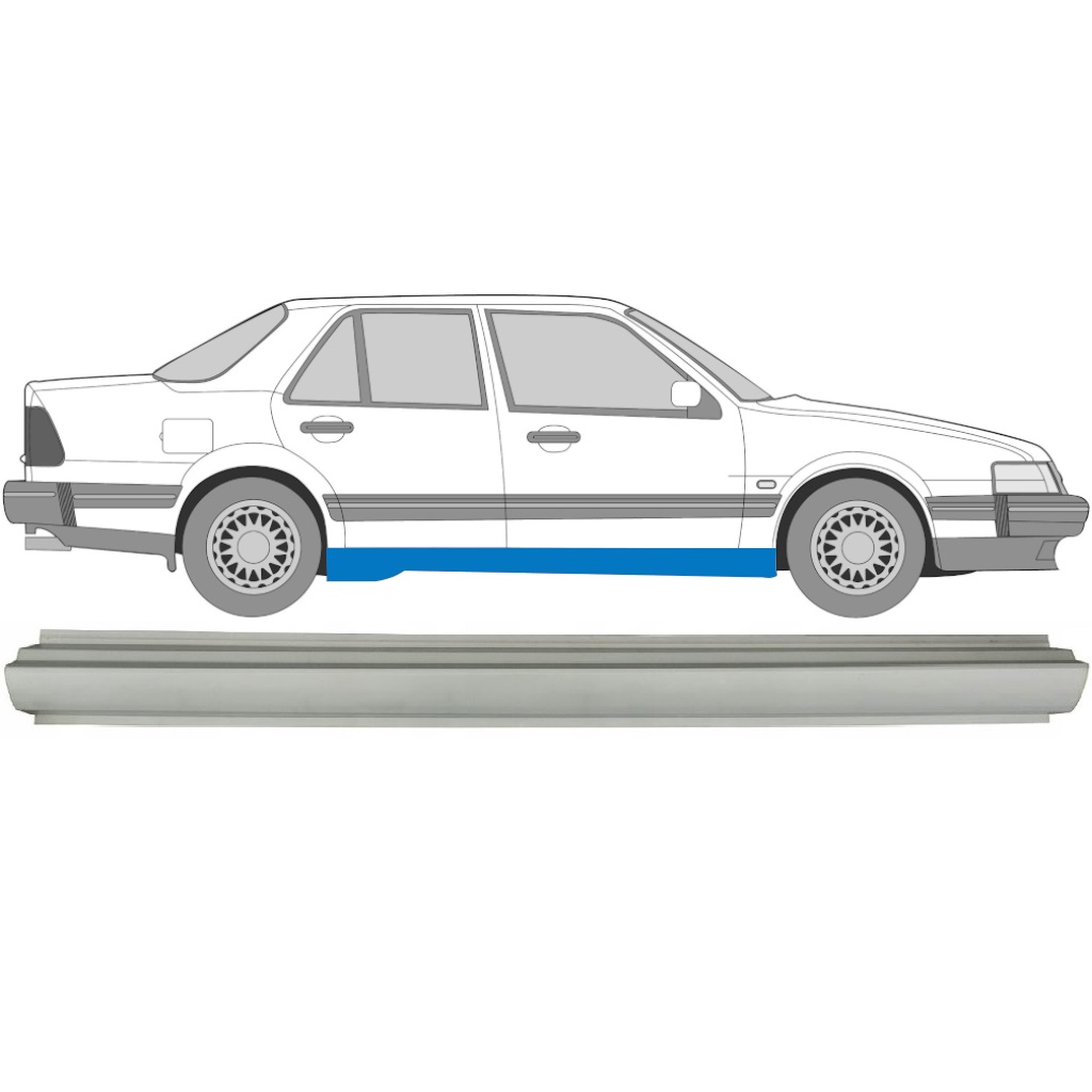 Saab 9000 1985-1998 Schweller Reparaturblech / Rechts = Links - EasyParts