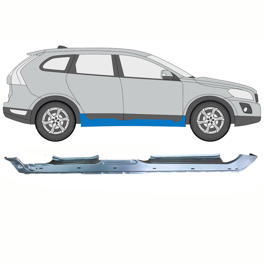 Voll schweller für Volvo XC60 2008-2017 / Rechts 8664