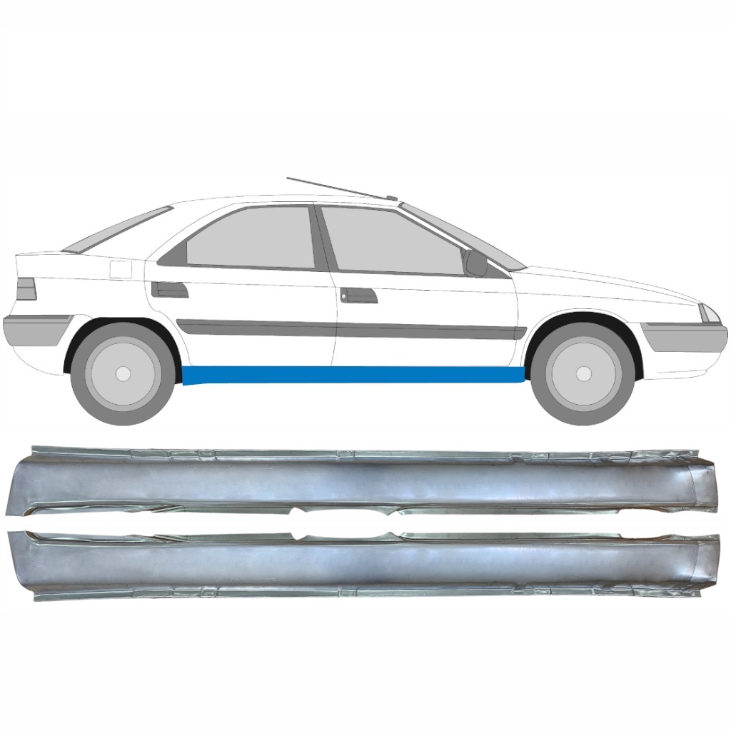 Voll schweller für Citroen Xantia 1993-2001 / Links+Rechts / Satz 6476